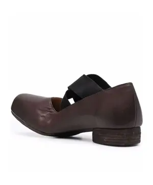 UMA WANG Square Toe Ballet Flats - Brown/black