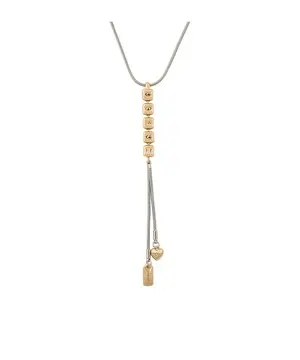 COACH Cube Necklace, Brass