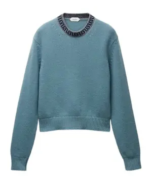 Versace Crewneck Knitted Jumper - Light Blue