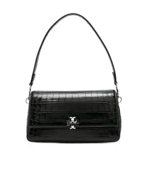 Tory Burch Charlie Croc-embossed Shoulder Bag