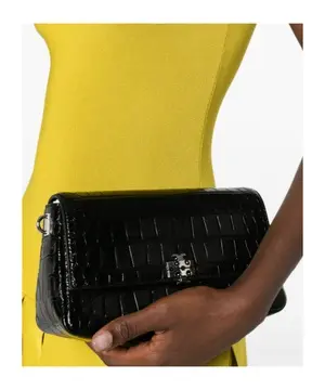Tory Burch Charlie Croc-embossed Shoulder Bag
