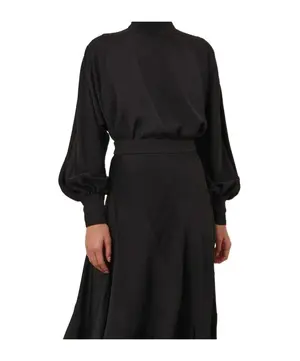 Zimmermann Long Sleeve Shirt With Stand Collar And Lace Detail