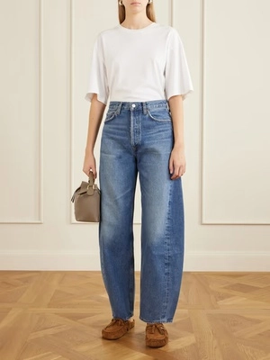 AGOLDE Luna Pieced Wide-leg Jeans