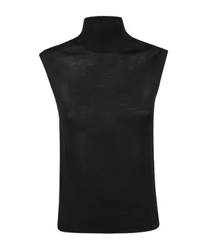 Polo Ralph Lauren Mock-neck Knitted Top - Black
