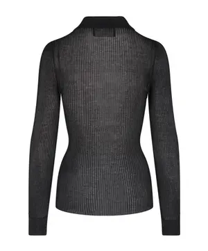 DONDUP Long-sleeved Ribbed Knit Top