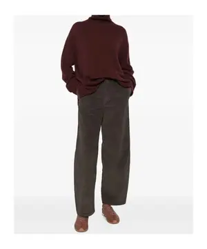 ALYSI Corduroy Barrel-leg Trousers