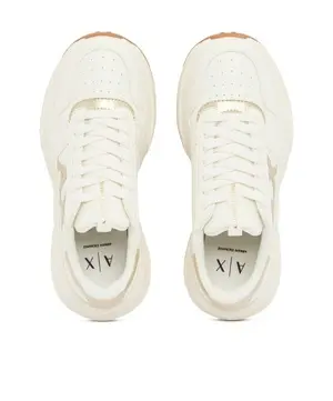 Armani Exchange Low Top Sneakers With Metallic Details