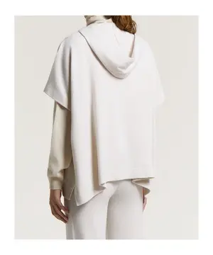 Peserico Short-sleeve V-neck Hoodie With Drawstring