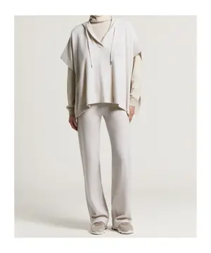 Peserico Short-sleeve V-neck Hoodie With Drawstring