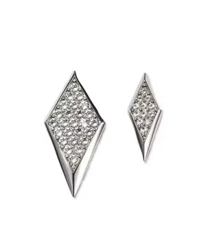 Versace Blade Crystal Earrings - Silver
