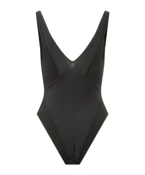 Versace V-neck Embellished One-piece Swimsuit
