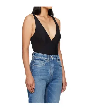 Versace V-neck Embellished One-piece Swimsuit