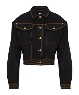 Versace Denim Blouson With Medusa Head Buttons