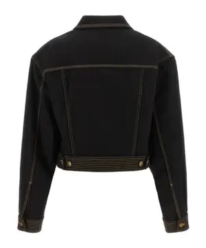 Versace Denim Blouson With Medusa Head Buttons