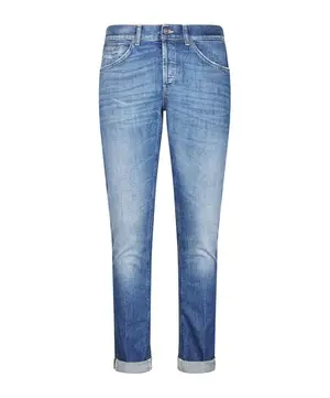 DONDUP George Slim-fit Jeans With Turn-up Trim - Blue