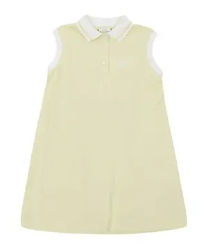Fendi Sleeveless Polo-collar Dress With Contrasting Trim