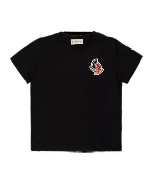 Moncler Logo Print Jersey T-shirt - Navy