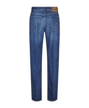 DONDUP Logo Patch Straight-leg Jeans