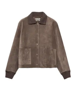 J.W.ANDERSON Suede Jacket In Mouse Grey