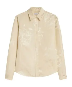 JIL SANDER Long-sleeved Floral Jacquard Shirt