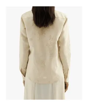 JIL SANDER Long-sleeved Floral Jacquard Shirt