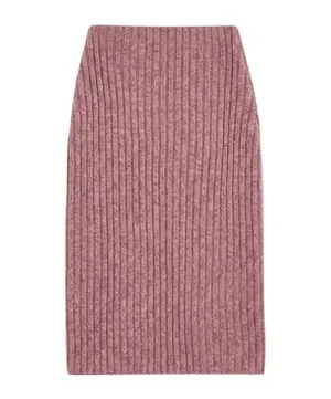 JIL SANDER Ribbed Knit Midi Skirt