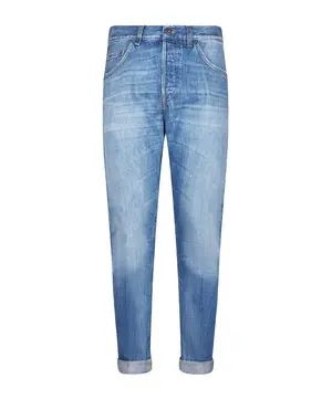 DONDUP Slim Fit Jeans With Turn-up Trim