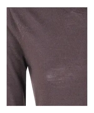 D.exterior Ribbed Crew-neck Knit Top