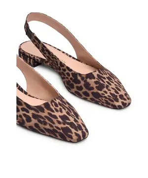 STUART WEITZMAN Stassi Print Slingback Flats - Leopard