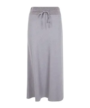 D.exterior Lace-up Detail Skirt - Gray