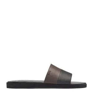Hugo Boss Logo-debossed Slides - Black