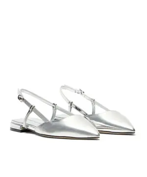STUART WEITZMAN Vinnie Slingback Flat - Silver