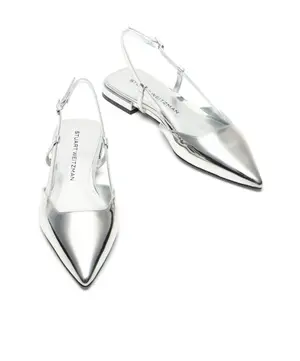 STUART WEITZMAN Vinnie Slingback Flat - Silver