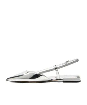 STUART WEITZMAN Vinnie Slingback Flat - Silver