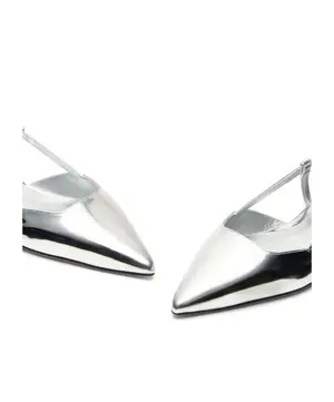 STUART WEITZMAN Vinnie Slingback Flat - Silver