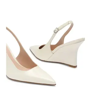STUART WEITZMAN Vinnie Sling Wedge 85 - Linen