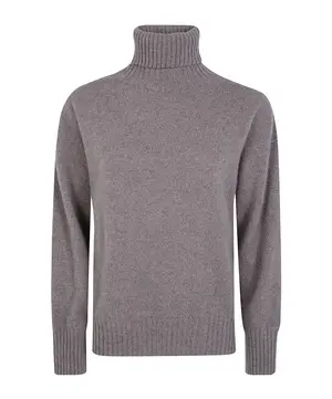 D.exterior High-neck Knit Sweater - Gray