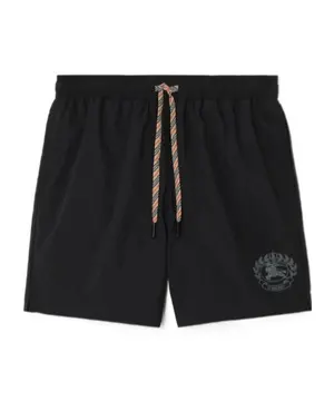 Burberry Knight Crest Swim Shorts - Black