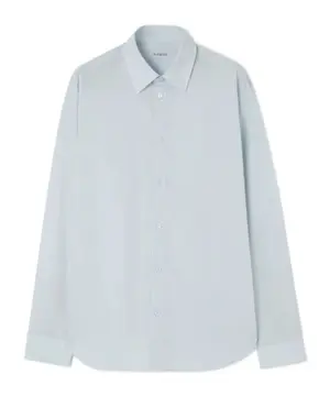 Burberry Slim Fit Cotton Shirt - Light Blue