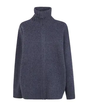 THE FRANKIE SHOP Oversized Zip-up Cardigan - Gray
