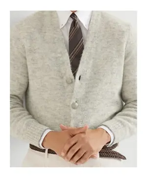 Brunello Cucinelli Alpaca, Cashmere And Wool Cardigan