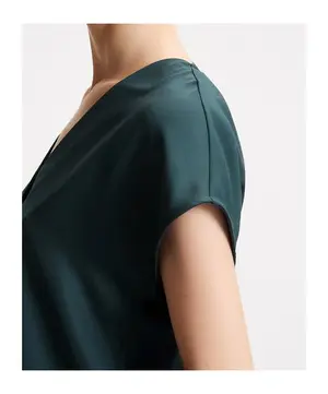 Marella V-neck Overshirt With Pleated Front