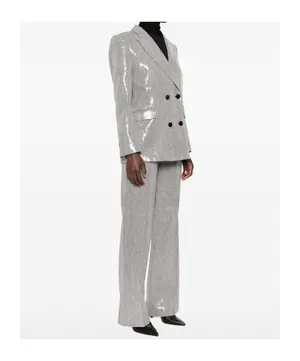ERMANNO FIRENZE Sequin-embellished Double-breasted Blazer