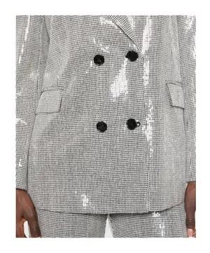 ERMANNO FIRENZE Sequin-embellished Double-breasted Blazer