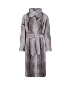 THE FRANKIE SHOP Ravello Faux Fur Robe Coat - Multicolor