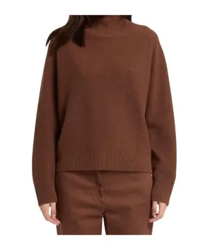 Marella Long-sleeve Turtleneck Sweater - Brown
