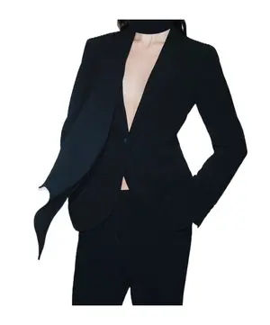 Marella Single-breasted Blazer With Detachable Scarf