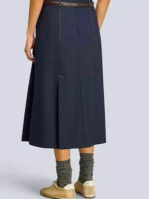 SEMICOUTURE Pleated Midi Skirt