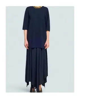 SEMICOUTURE Short-sleeved Paneled Dress With Pleats