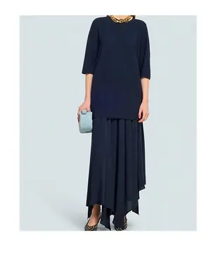 SEMICOUTURE Short-sleeved Paneled Dress With Pleats